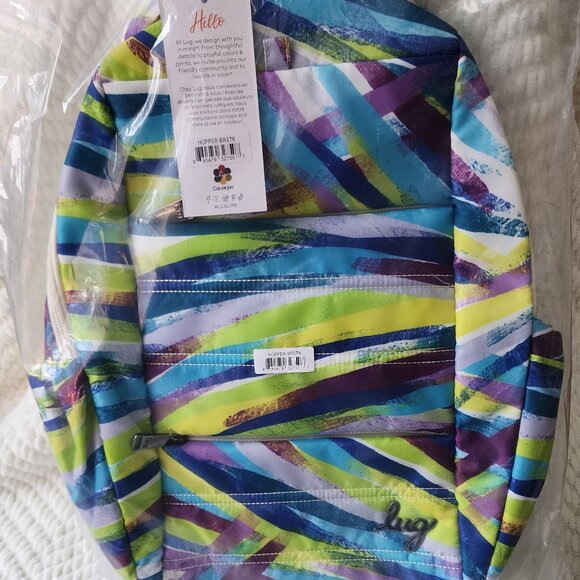 lug | Bags | Lug Hopper Backpack Brushstrokes Multi Nwt | Poshmark